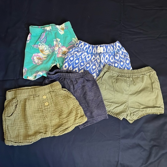 Bottoms | Set Of Five Shorts Girls 12 Months | Poshmark